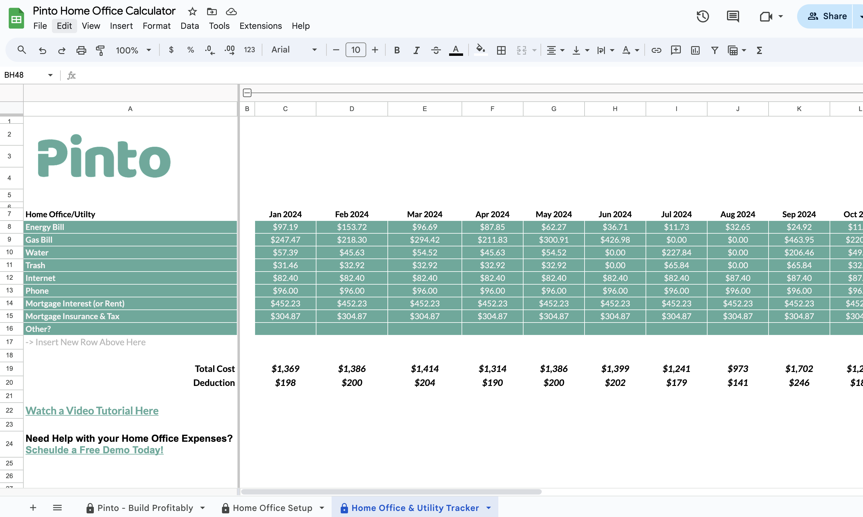 Pinto Home Office Calculator | Pinto Financial